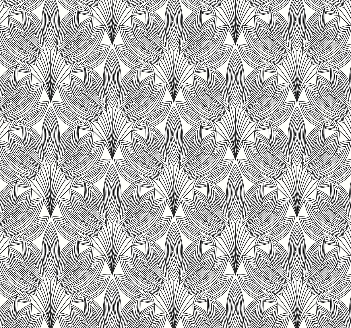 Peacock Leaves Premium Screen Printed Peel and Stick Removable Wallpap ...