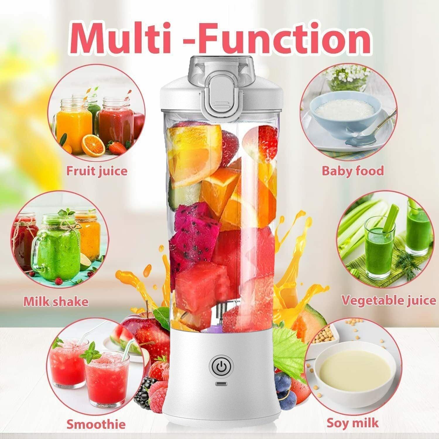 Linensnthings.com Portable Blender 600ml Electric Juicer Fruit Mixers ...