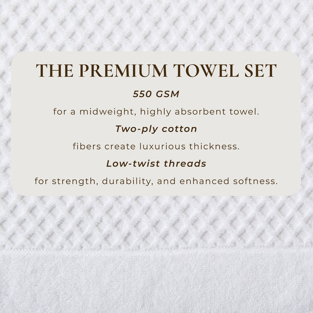 Cotton Diamond Waffle Weave Bath Towel Set - Grayson Collection ...